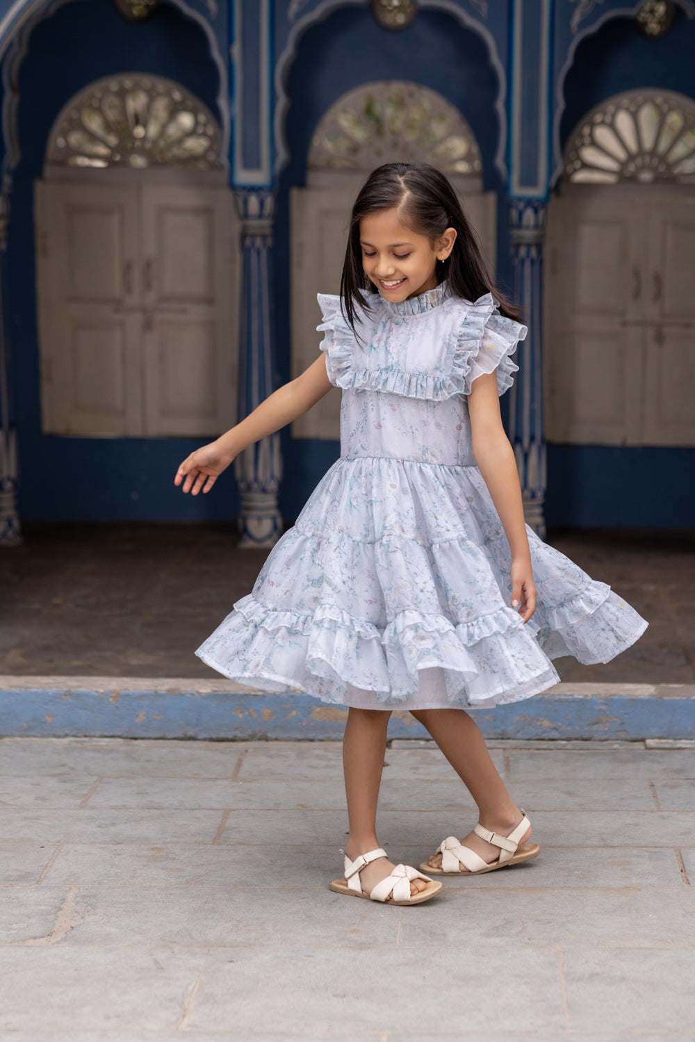 BLISS IN BLUE FLORAL DRESS – The Little Trunk